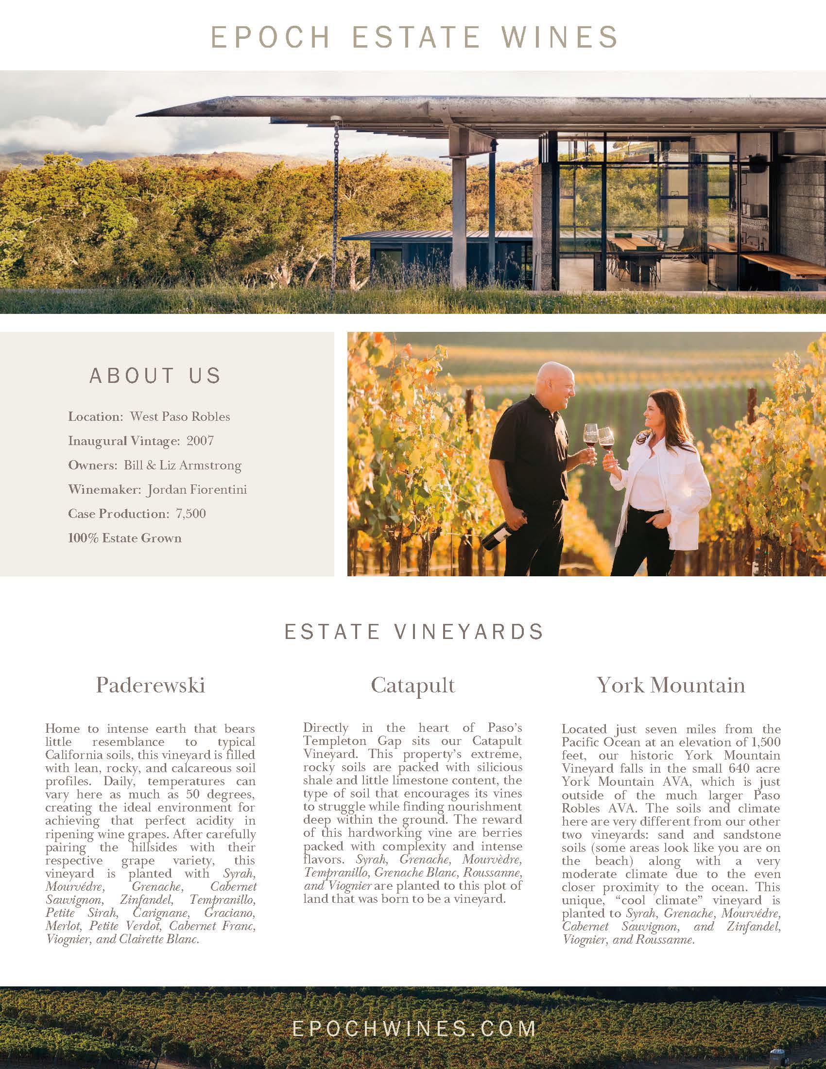 Trade & Media - Epoch Estate Wines
